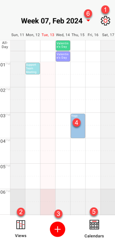 WeekCal Android - Quick Start Guide – Week Calendar