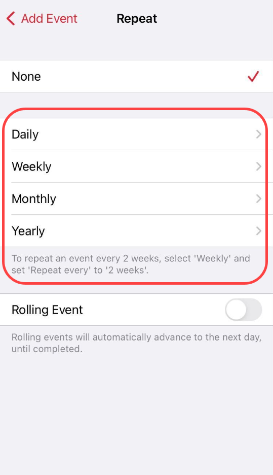 WeekCal - Creating and Canceling Repeating Events – Week Calendar