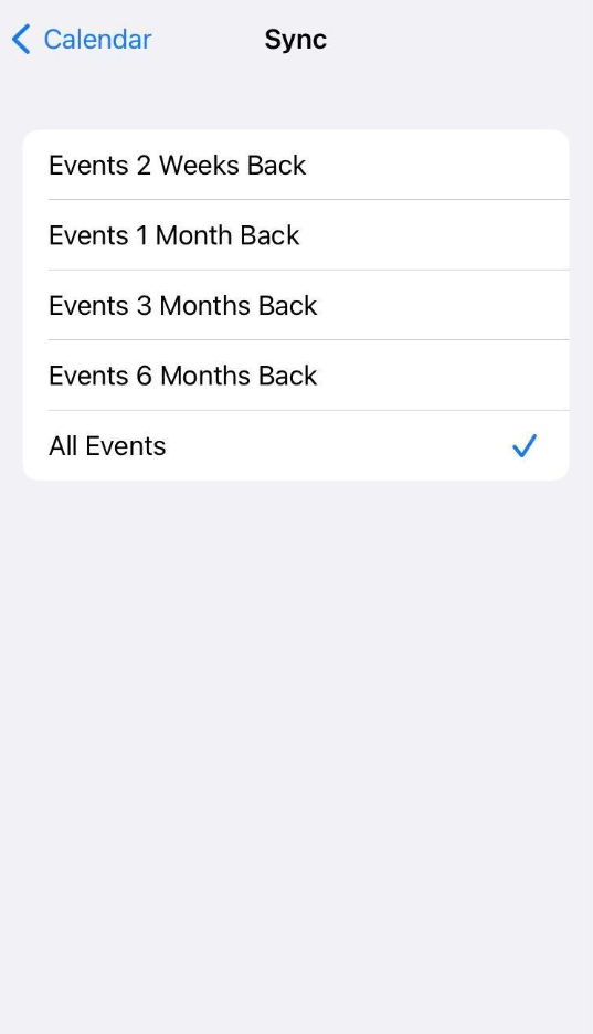 WeekCal - Sync Events Settings – Week Calendar