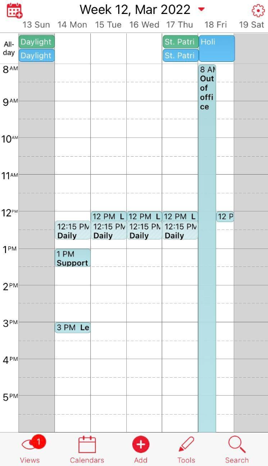 WeekCal - Layout Settings Options – Week Calendar